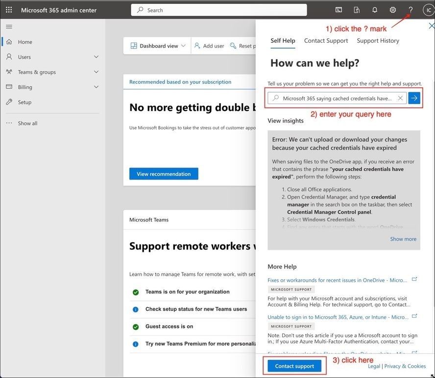 How to Contact Microsoft 365 Support - Information Results